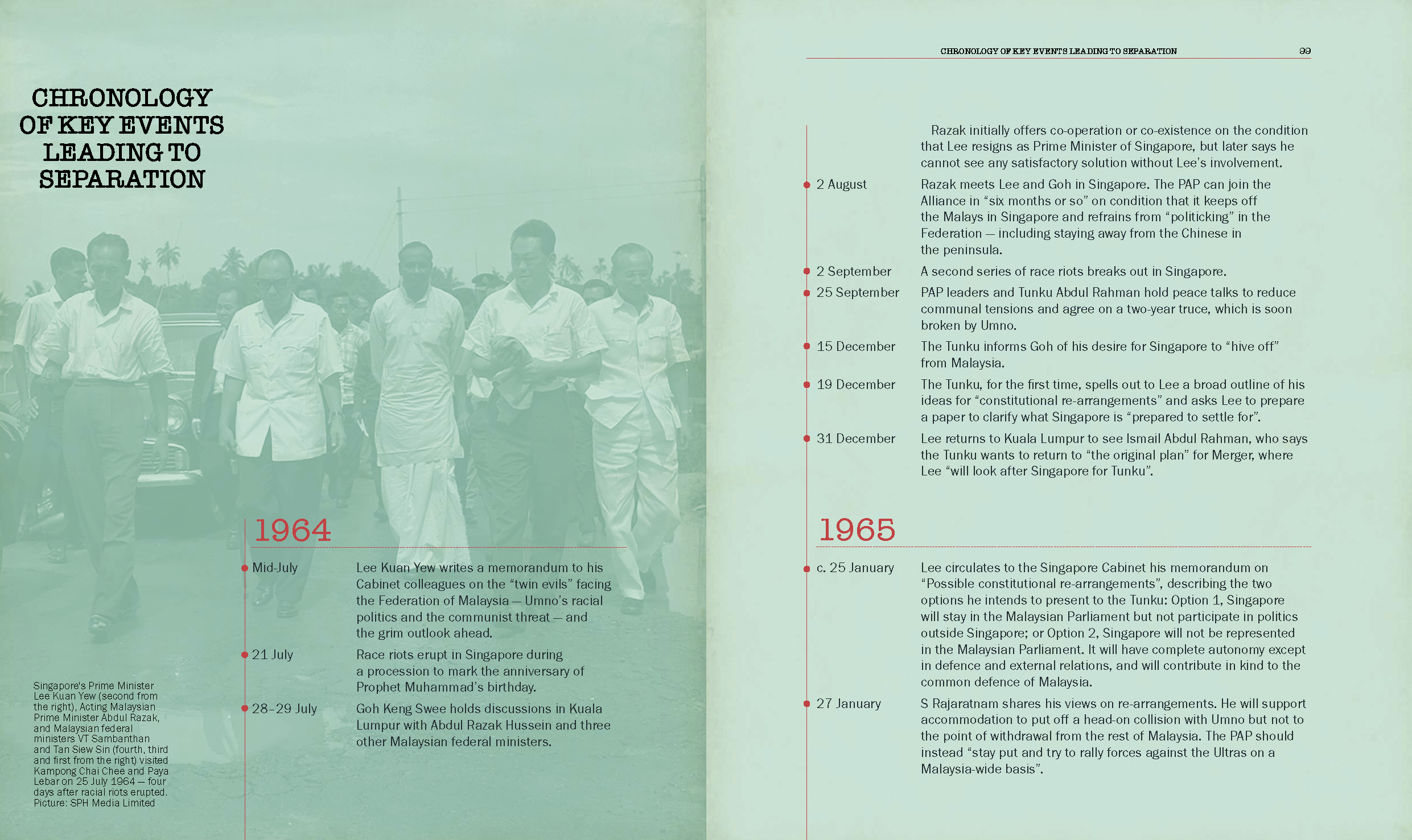 Timeline (from The Albatross File: Inside Separation book)